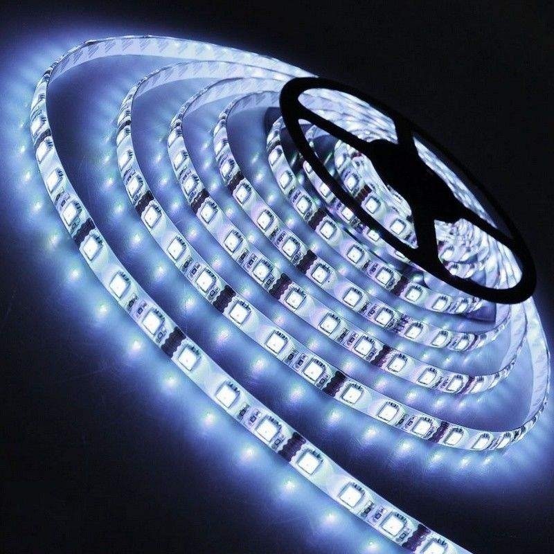Rollo Tira Led 5 Metros Blanca A Prueba/agua Adhesiva 60led | Silverled